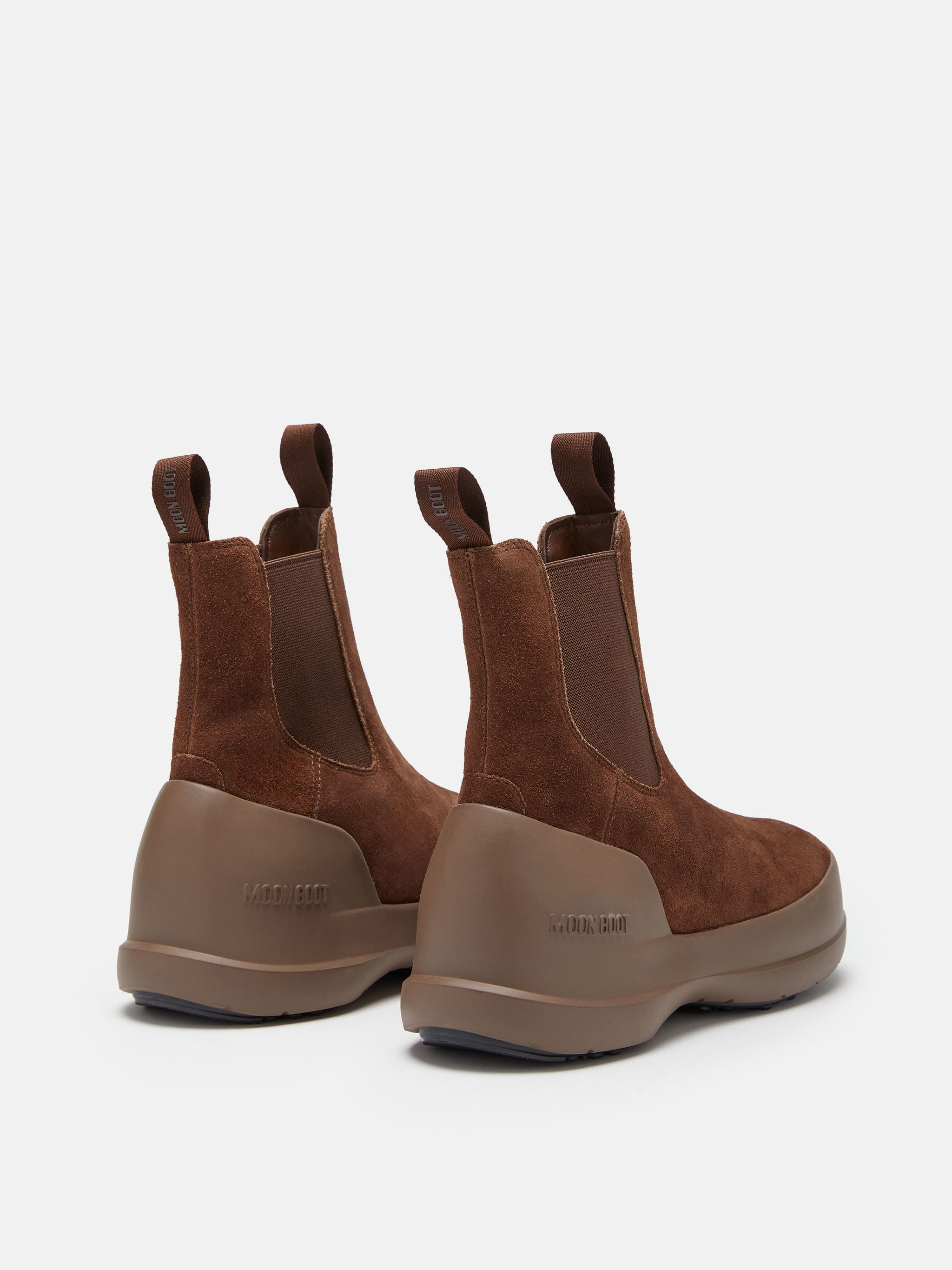 LUNA BROWN SUEDE CHELSEA BOOTS | Moon Boot®